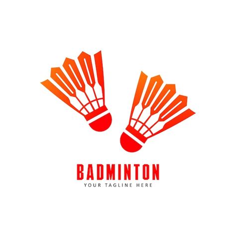배드민턴 아이콘 로고 벡터 일러스트 프리미엄 벡터