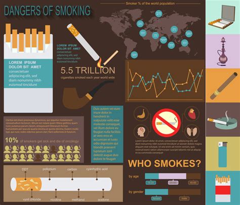 Vector Smoking Infographic Template 01 Free Download