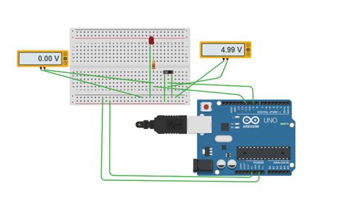 Circuit Design Arduino Led Button Tinkercad