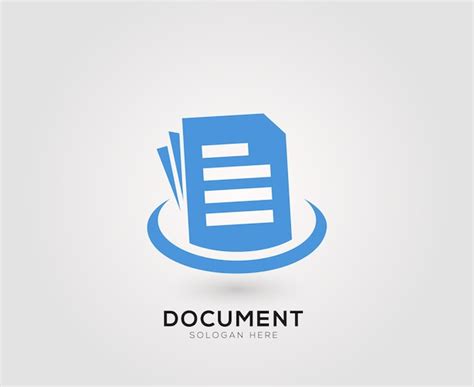 Plantilla Vectorial De Diseño De Logotipo De Documento Vector Premium