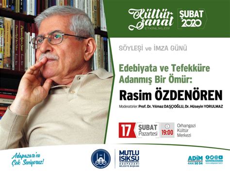 Adapazarı Belediyesi Rasim Özdenören Adapazarı Kültür Sanatta