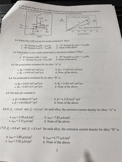 Solved 3 35 Points Suppose That T Alloys Having