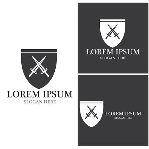 Premium Vector Shield War Logo Template Vector