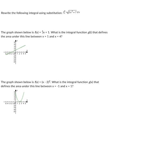 [solved] Rewrite The Following Integral Using Substitution