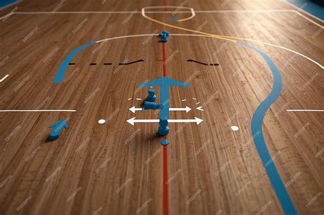 Premium Photo Strategy In Basketball With Tactics And Players Symbol Animation With Arrow