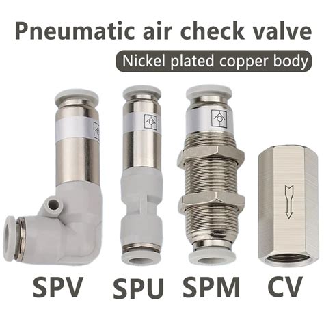 Pneumatic Check Valve 6mm 8mm 10mm 1 4 3 8 1 2 One Way Non Return