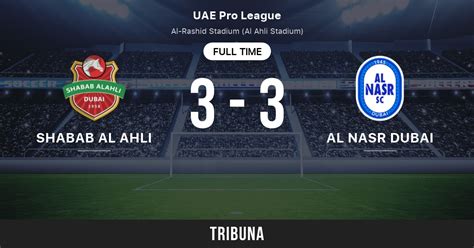 Shabab Alahli Vs Al Nasr Dubai Sc Standings In Uae Arabian Gulf League 10272023