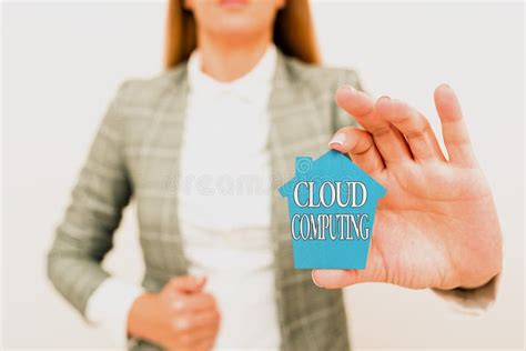 Conceptual Caption Cloud Computing Word Written On Use A Network Of