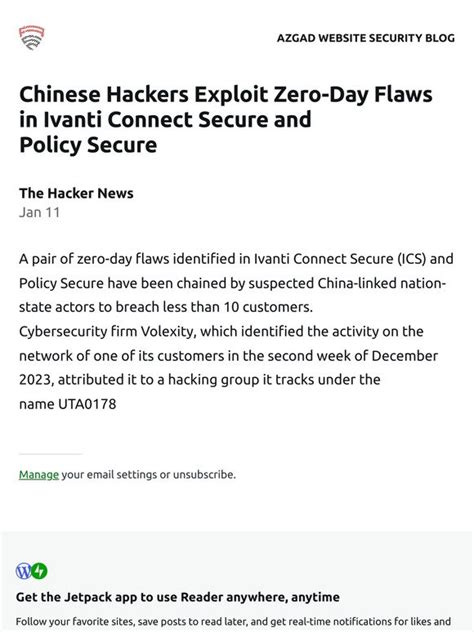 Azgad Security Chinese Hackers Exploit Zero Day Flaws In Ivanti