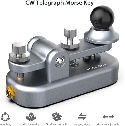 Mini Cw Key Automatic Morse Radio Ham Send Telegram Double Paddle Morse Code Key With Aluminum