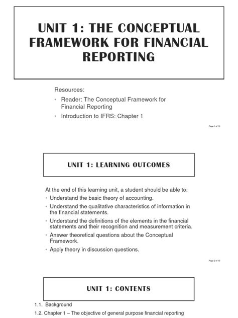 The Conceptual Framework Lecture Two Pdf Financial Statement Income