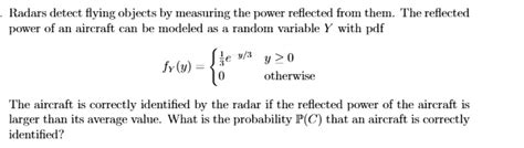 radars detect flying objects by measuring the power reflected from them