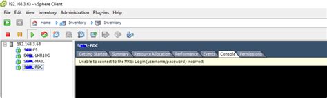 Vsphere Client Unable To Connect To The Mks Login Usernamepassword Incorrec