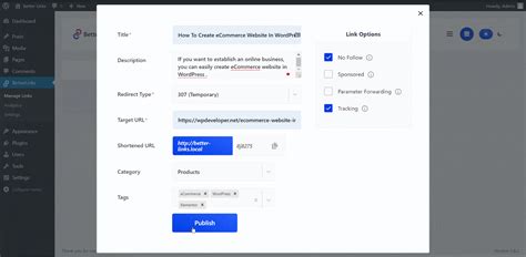 how to create new links with betterlinks betterlinks
