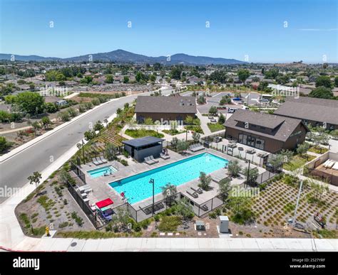 Aerial Video Of Recreational Facilities With Pool In Private