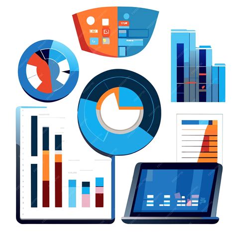 비즈니스 Ui 관리 패널 또는 관리 대시보드 Ui 디자인 또는 요소 컬렉션 대시보드 템플릿 프리미엄 벡터
