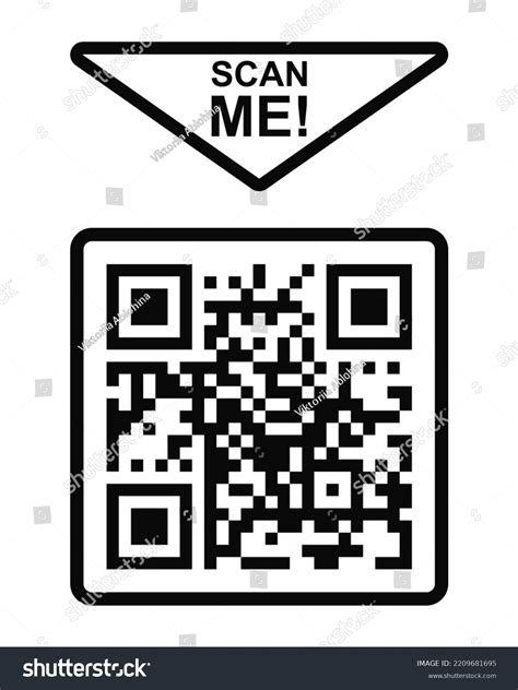 Scan Me Icon Qr Code Square Stock Vector Royalty Free Shutterstock