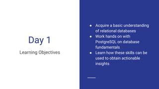 SQL Fundamentals Class Day 1 SLides PPT