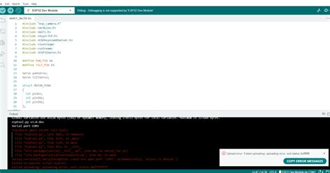 Working With Esp32 Cam Module The Code Compiles Well But Theres An