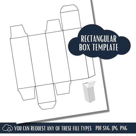 Printable Rectangular Box Template Printable Templates