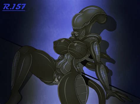 Rule 34 Alien Franchise Alien Girl Big Breasts Female Xenomorph Lips Nipples Pussy Tail Wet
