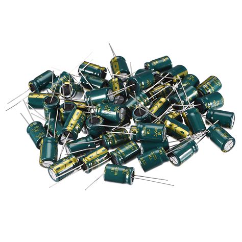 Aluminum Radial Electrolytic Capacitor Low Esr 220uf 63v 50pcs Green