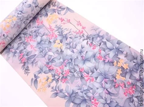 Японский шелк Цветочные заросли в интернет магазине на Ярмарке Мастеров Ткани Краснодар