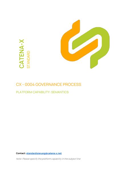 Cx 0004 Governance Process Platformcapabilitysemantics V 101 Pdf