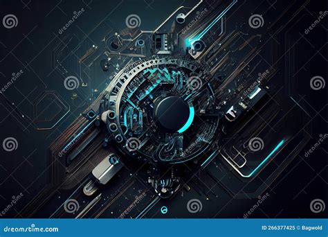 Colourful Abstract Technology Background Generative Ai Illustration
