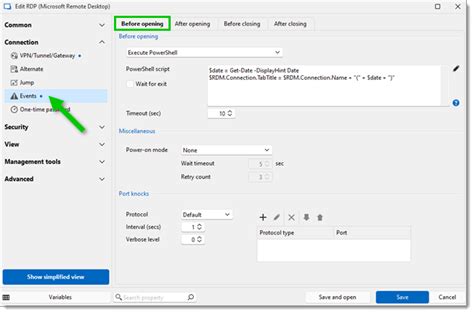 Execute A Powershell Script Before Opening A Connection Devolutions Documentation