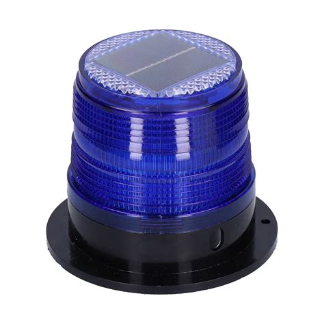 Flashing Light Car Solar Warning Light Night LED Flashing Lamp Blue Lens For Office Building
