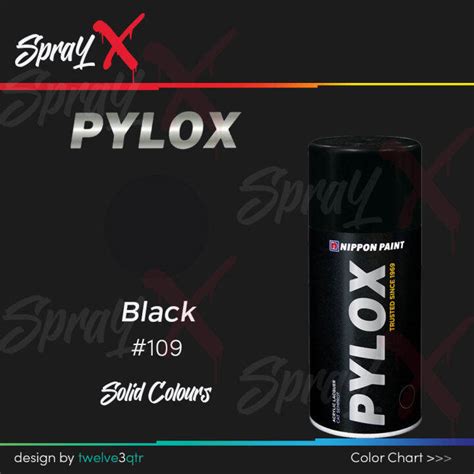 Pylox Solid Black 109 300ml Hitam Standar Pilox Lazada Indonesia