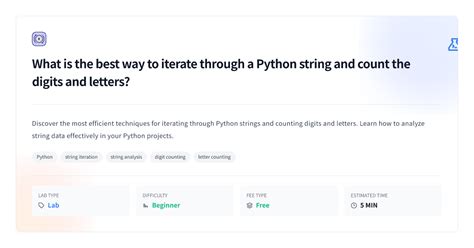 what is the best way to iterate through a python string and count the digits and letters labex