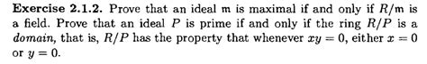 solved exercise 2 1 1 prove that every maximal ideal is