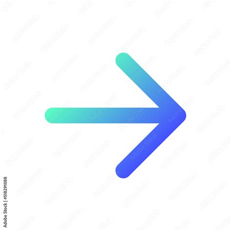 Rightwards Arrow Pixel Perfect Gradient Linear Ui Icon Pressing Right Setting Menu Navigation
