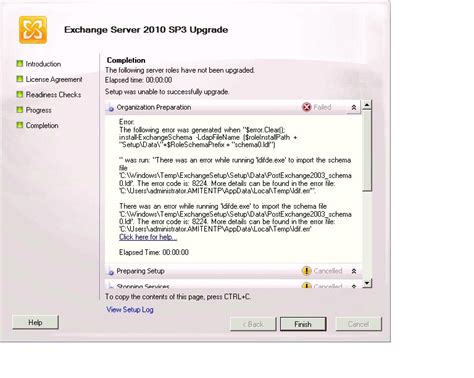 Solved Unable To Upgrade Exchange From SP To SP Experts Exchange