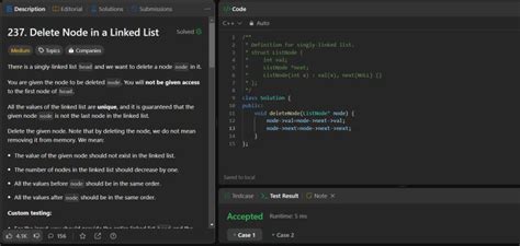 Day 69 Of Code Delete Node In Leetcode Bhartendu Pant Posted On The