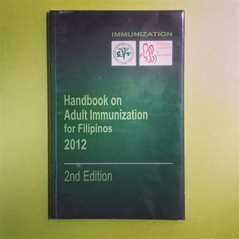 Handbook On Adult Immunization For Filipinos 2012 Hobbies And Toys
