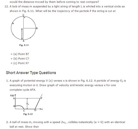 Important Questions For Class Physics Chapter Work Energy And Power
