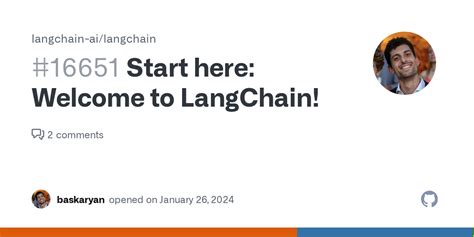 Start Here Welcome To Langchain · Issue 16651 · Langchain Ai