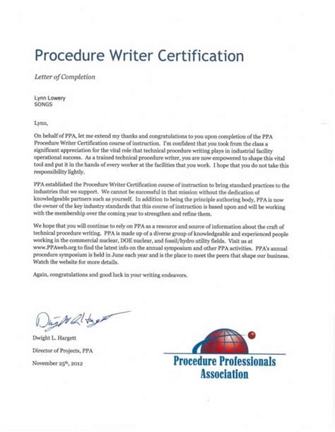 Ppa Certification Pdf