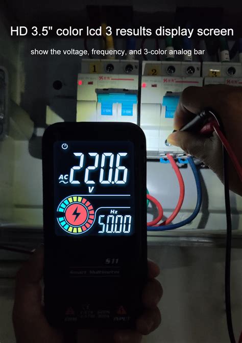 BSIDE S10/S11 Multimeter 9999 Count 3.5" LCD Analog DMM Auto Range ...