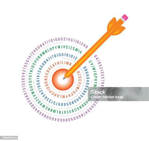 대상 보드에 연필 숫자 및 문자가 있는 화살표 대상 보드 문자 숫자 및 펜 0명에 대한 스톡 벡터 아트 및 기타 이미지 0명 겨냥 경쟁 Istock