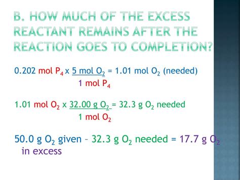 How To Find How Much Excess Reactant Is Left Here S How To Answer These Three Questions