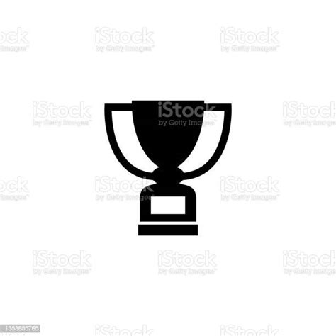 트로피 상 우승자 컵 리더 상 플랫 벡터 아이콘 그림입니다 흰색 배경에 간단한 검은 기호 웹 및 모바일 Ui 요소에 대한 트로피