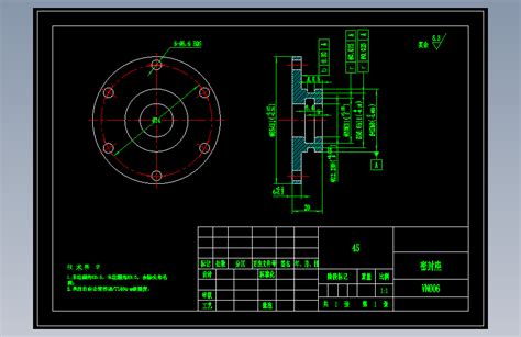 密封座 Autocad 2004 模型图纸下载 懒石网