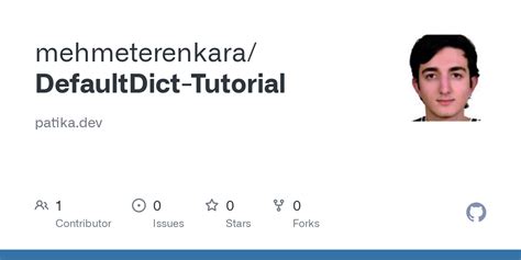 GitHub Mehmeterenkara DefaultDict Tutorial Patika Dev