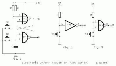 Switch ON OFF Touch Or With Push Button Circuit Diagram Super Circuit Diagram