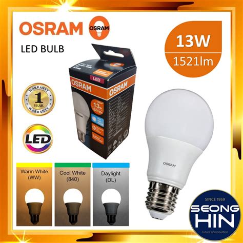 OSRAM 10W 13W LED Bulb 6500K 4000K 3000K MENTOL BULAT LED Daylight CoolWhite Warmwhite Light
