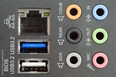Connectors And Ports Standart Detail Ethernet Or Internet Rj45 Cable